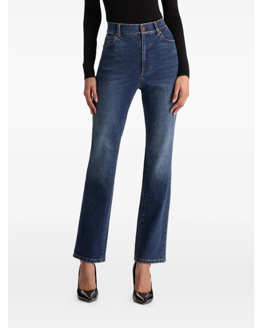 Alice + Olivia Rich Slim-Fit Jeans in Blue | Lyst UK