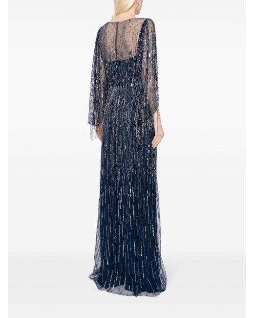 Jenny Packham Rhapsody Sequin-embellished Gown in Blue | Lyst