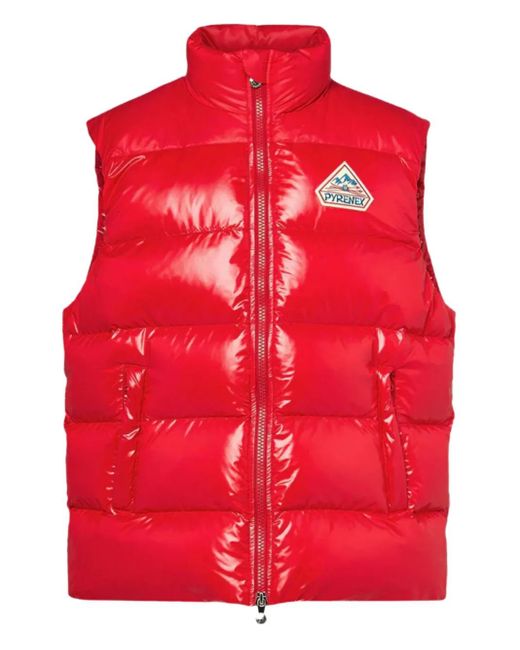 Pyrenex Logo Down Gilet in Red | Lyst UK