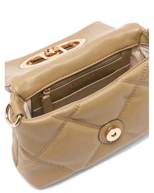 Liu Jo Quilted Monogram Shoulder Bag in Metallic | Lyst UK