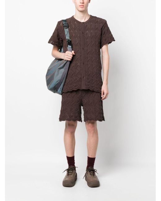 Robyn Lynch Wave Cable-Knit Cardigan in Brown for Men | Lyst