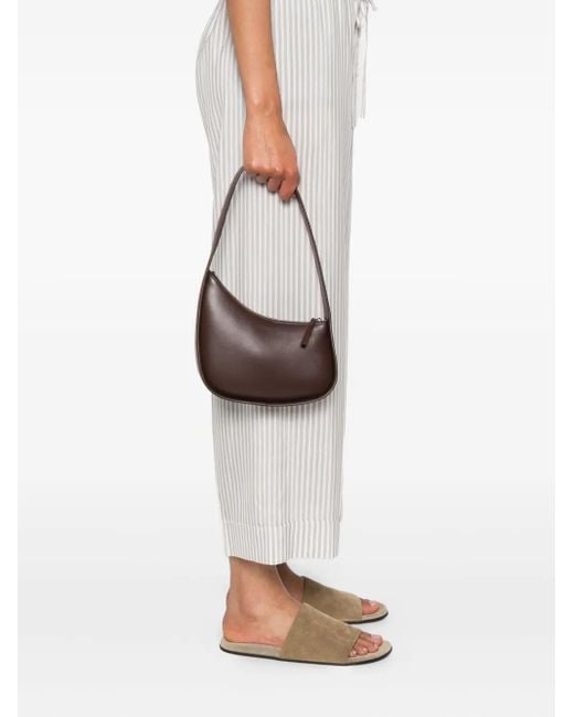 The Row Half Moon Shoulder Bag in Brown | Lyst