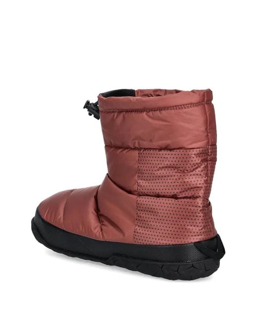 The North Face 550 Nuptse Quilted Snow Boots in Red | Lyst UK
