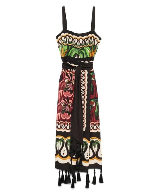 FARM Rio Coconut Tree Flow Midi Dress in White | Lyst