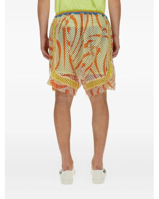Vivienne Westwood Fringed Mesh Shorts in Yellow for Men | Lyst UK