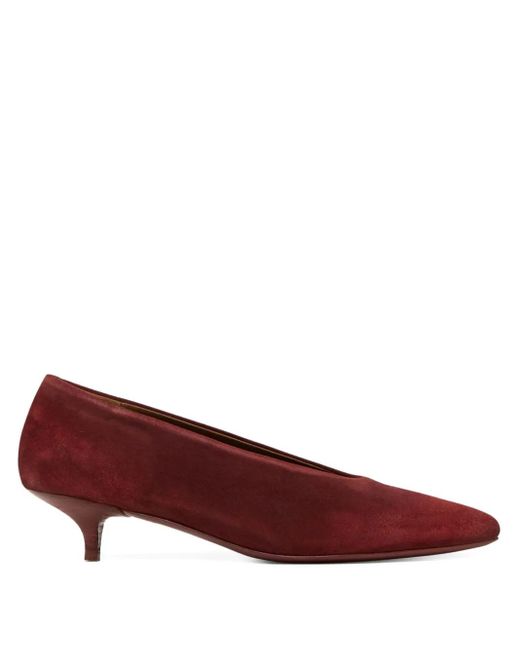 Marsèll Longiforma Pointed-Toe Kitten-Heel Pumps in Red | Lyst