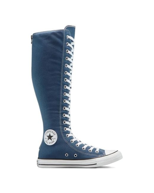 Converse Chuck Taylor Lace-Up Knee-High Sneakers in Blue | Lyst UK