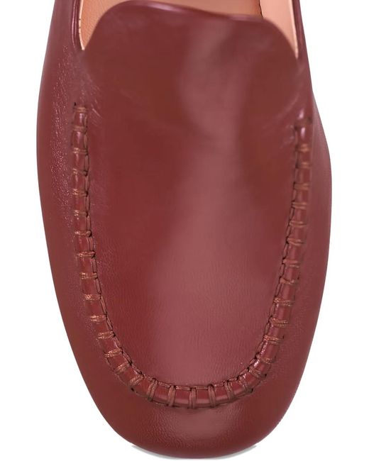 Agl Attilio Giusti Leombruni Amelia Stitch-Detail Loafers in Red | Lyst UK