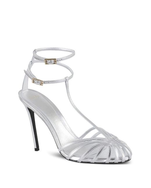 ALEVI 110Mm Caged Sandals in White | Lyst