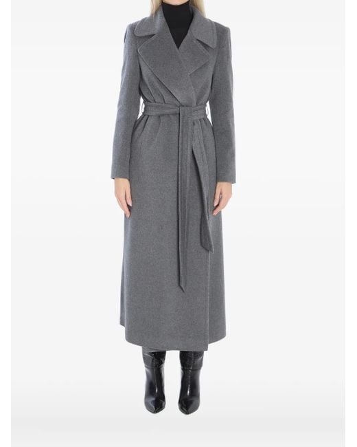 Tagliatore Melody Classic-Lapels Coat in Grey | Lyst UK