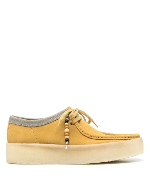 Clarks Wooden-Beads Suede Boat Shoes in Metallic for Men | Lyst UK