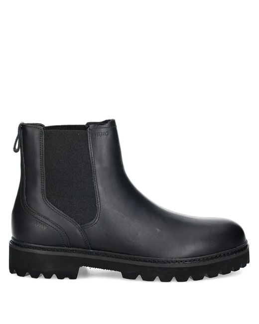HUGO Chelsea Lug-Sole Boots in Black for Men | Lyst UK