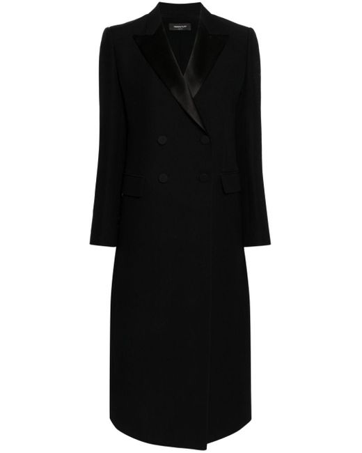 Fabiana Filippi Double-Breasted Coat in Black | Lyst