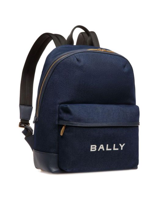 Bally Denim Backpack in Blue for Men | Lyst