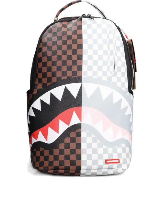Sprayground Shark-Face Two-Tone Backpack in White | Lyst