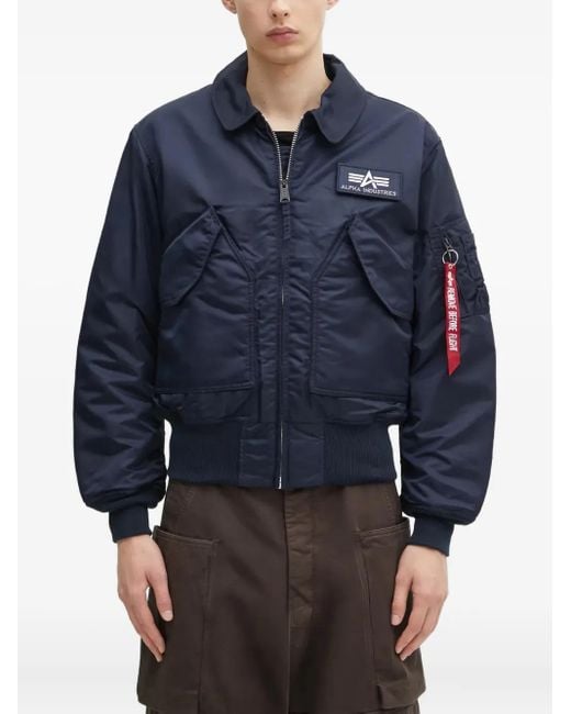 Alpha Industries Cwu-45 Heritage Bomber Jacket in Blue | Lyst UK