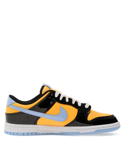 Nike Dunk Low Retro Patent Leather Sneakers in Black for Men | Lyst