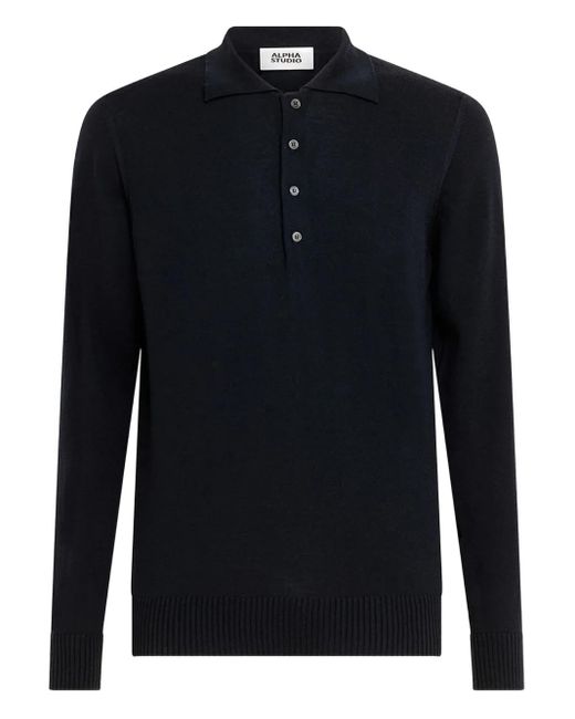 Alpha Industries Buttoned Polo Shirt in Blue for Men | Lyst UK
