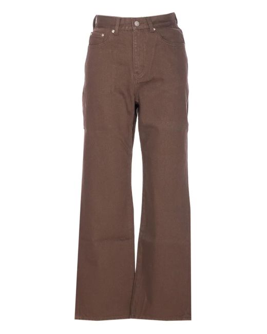 DUNST Patch-Logo Jeans in Brown | Lyst UK