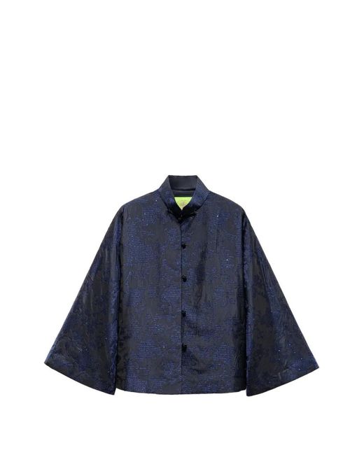 Shanghai Tang Sequin Embroidered Jacket in Blue | Lyst