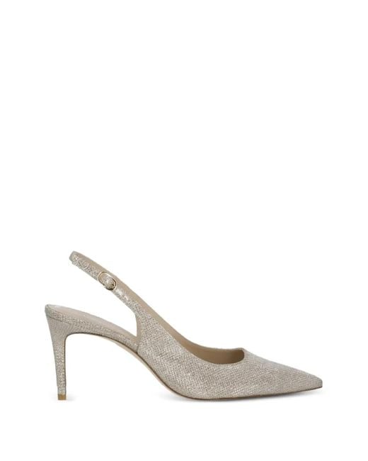 Stuart Weitzman Pointed-Toe Slingback Pumps in White | Lyst