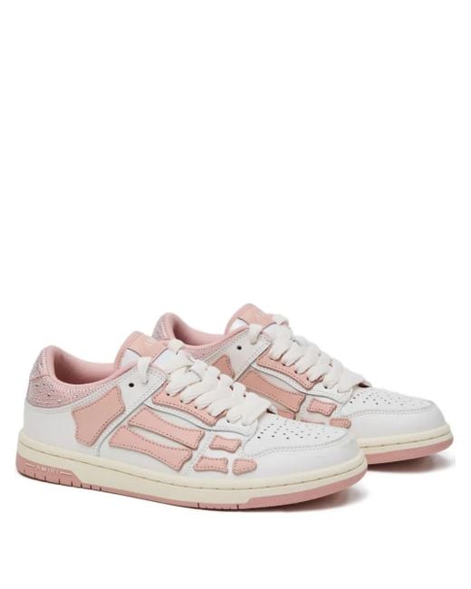 Amiri Skeleton-Embellished Trainers in Pink | Lyst UK