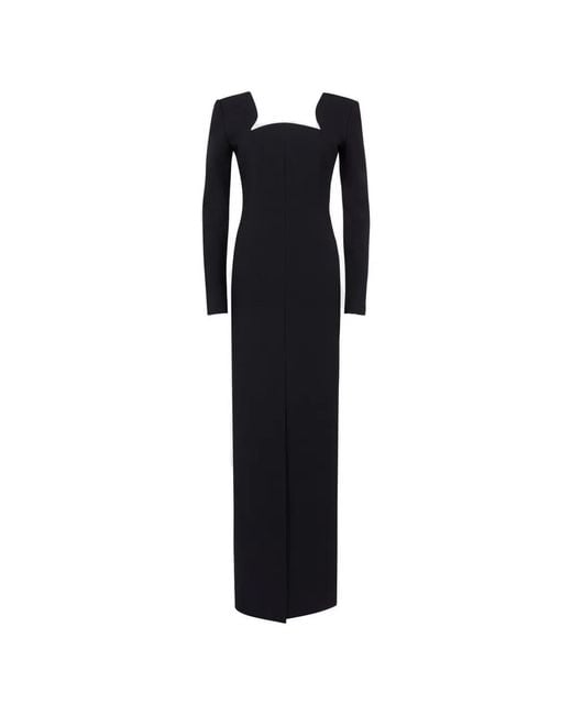 ROKSANDA Zari Square-Neck Maxi Dress in Black | Lyst UK
