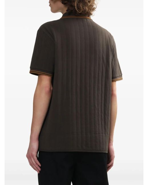 Fred Perry X Craig Quilted Polo Shirt in Black for Men | Lyst