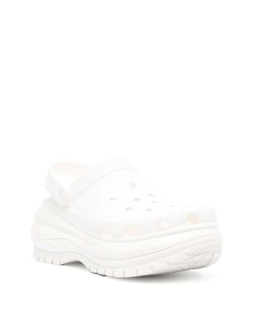 Crocs™ Perforated Platform Clogs in White | Lyst