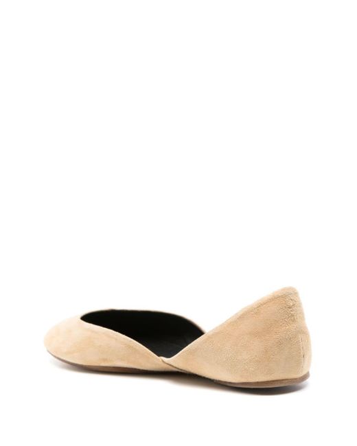 The Row Gemma Ballet Flats in Natural | Lyst