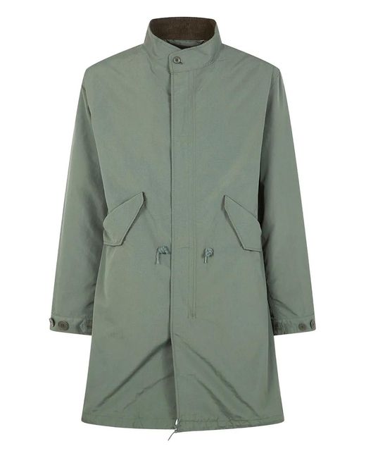 Snow Peak Drawstring Front-Pocket Jacket in Green for Men | Lyst UK