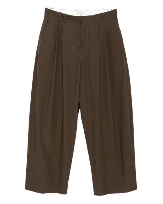 Studio Nicholson Line Wide-Leg Pants in Green for Men | Lyst UK