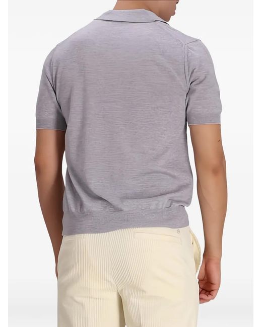Aurélien Buttonless Ribbed Top in Grey for Men | Lyst UK