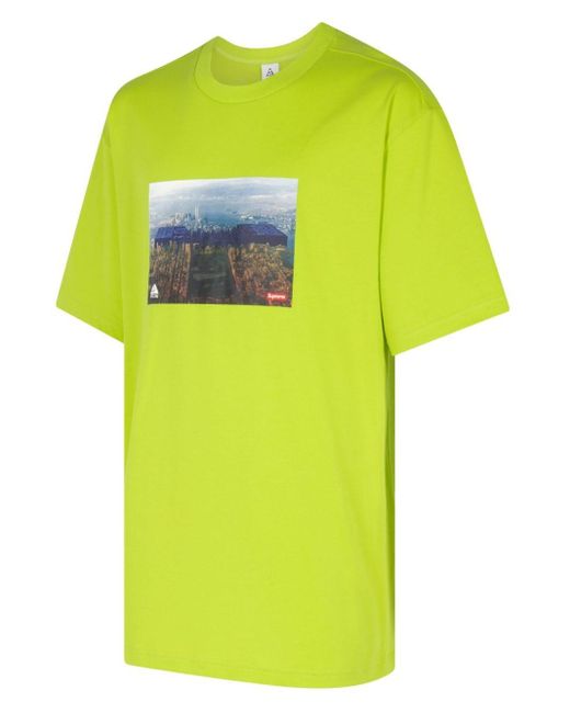 Supreme X Acg Nike Grid "Neon" T-Shirt in Yellow for Men | Lyst