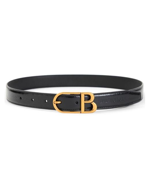 Balenciaga Logo-Plaque Belt in Black | Lyst UK