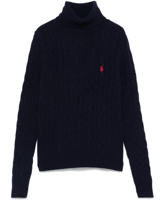 Polo Ralph Lauren Cable-Knit Sweater in Blue | Lyst