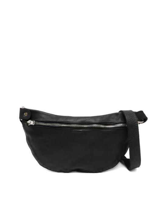 Guidi Leather Belt Bag in Black | Lyst UK