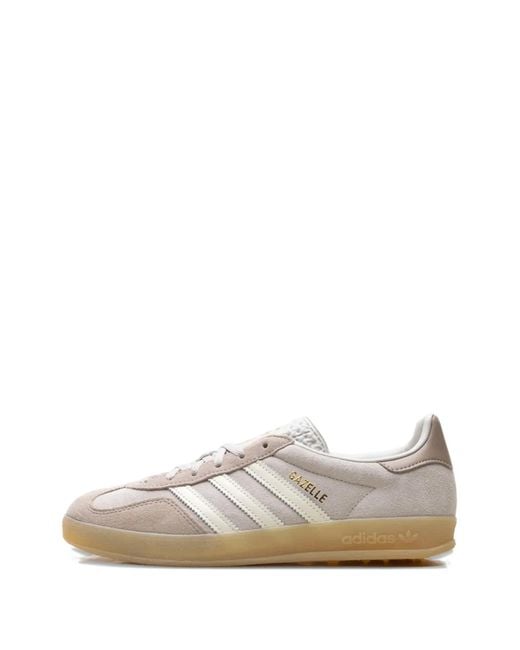 adidas Gazelle Indoor Logo-Letterinf Sneakers in White | Lyst UK
