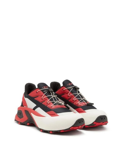 DIESEL D-cage Runner-sneakers In Tpu-trimmed Ripstop in Red for Men | Lyst