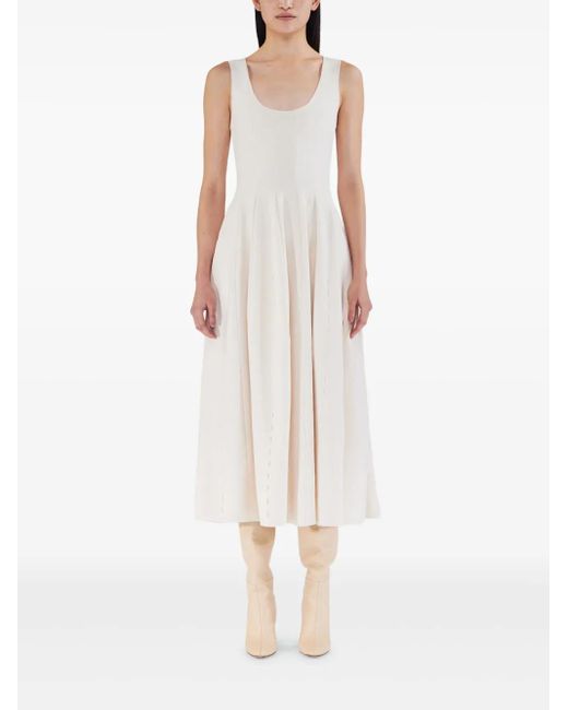 Adam Lippes Lucilla Midi Dress in White | Lyst
