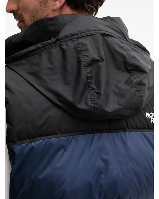 The North Face Retro Nuptse Hooded Quilted Gilet in Blue for Men | Lyst UK