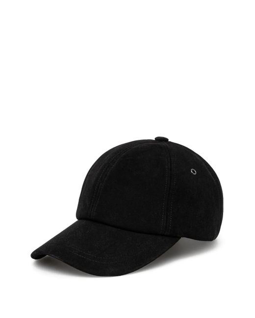 Paul Smith Leather Baseball Cap in Black for Men | Lyst UK