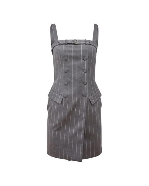 Fleur du Mal Maxwell Mini Dress in Grey | Lyst UK