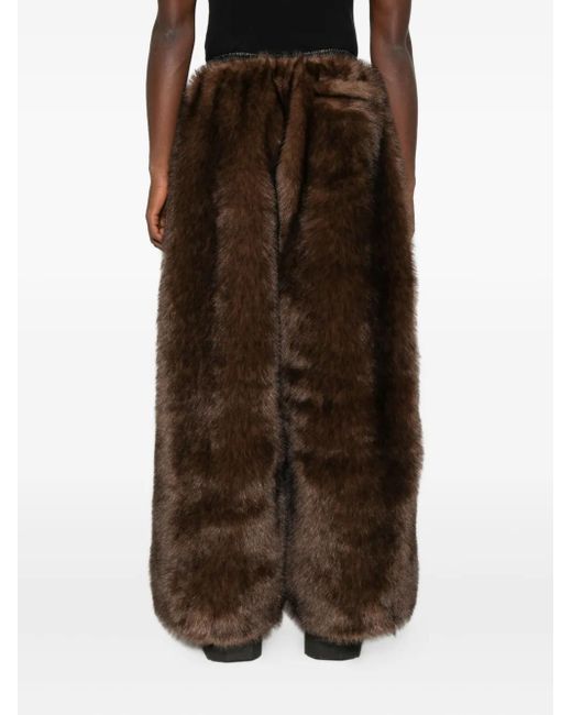 LỰU ĐẠN Bontan Faux-Fur Drawstring Trousers in Brown for Men | Lyst UK