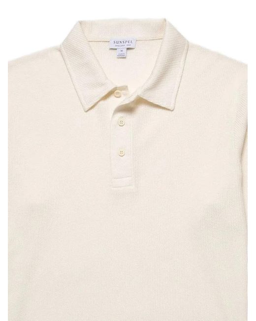 Sunspel Button-Fastening Polo Top in White for Men | Lyst