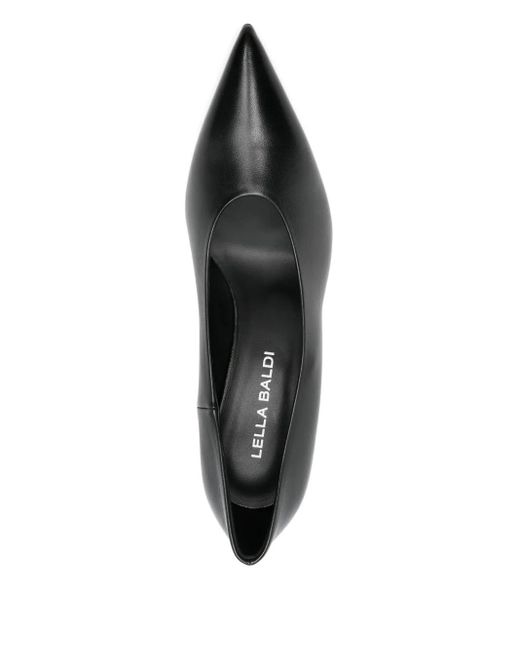 Lella Baldi 75Mm Leather Pumps in Black | Lyst UK