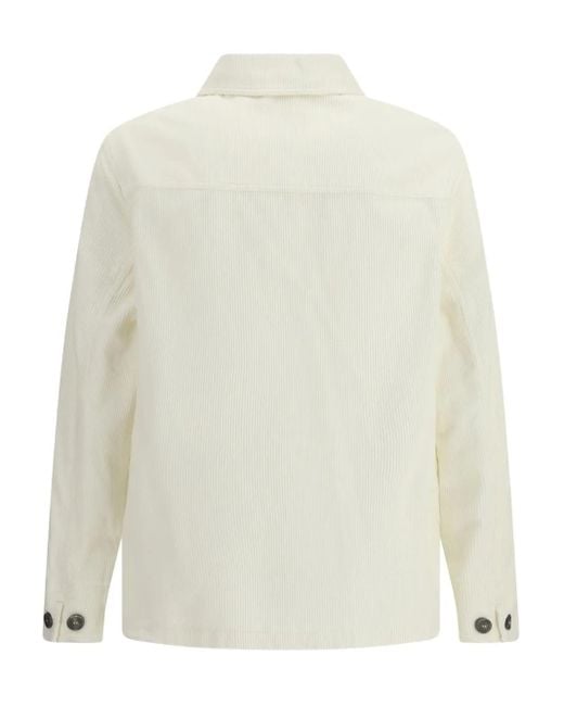 Cruna Corduroy Patch-Pockets Jacket in White for Men | Lyst UK