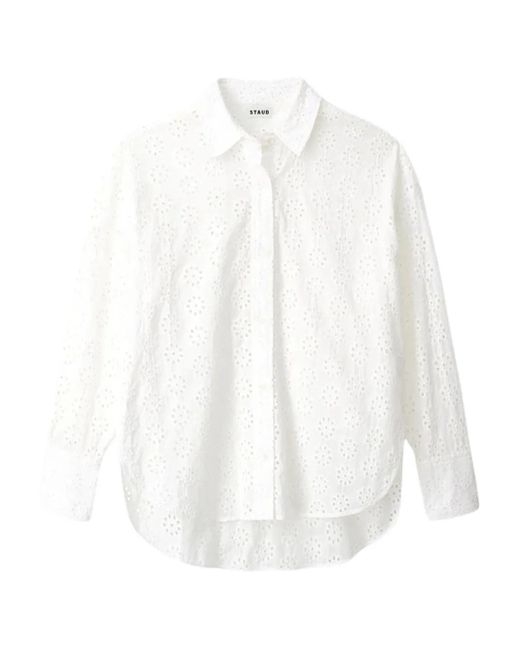 STAUD Colton Shirt in White | Lyst Australia