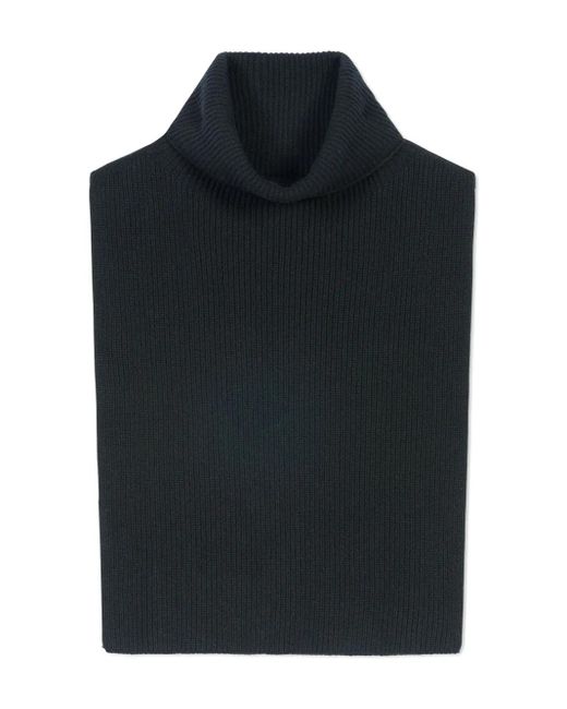 Bompard Turtleneck Ribbed Scarf in Black | Lyst UK