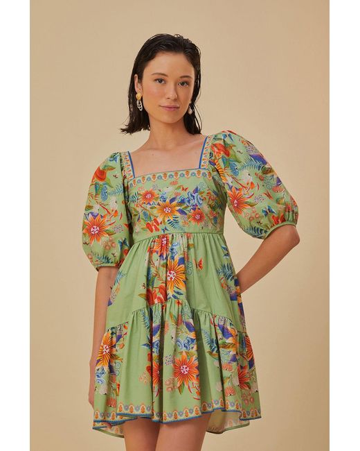 FARM Rio Bright Yard Mini Dress, Bright Yard | Lyst